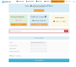 Signup – DaoFile Premium Account